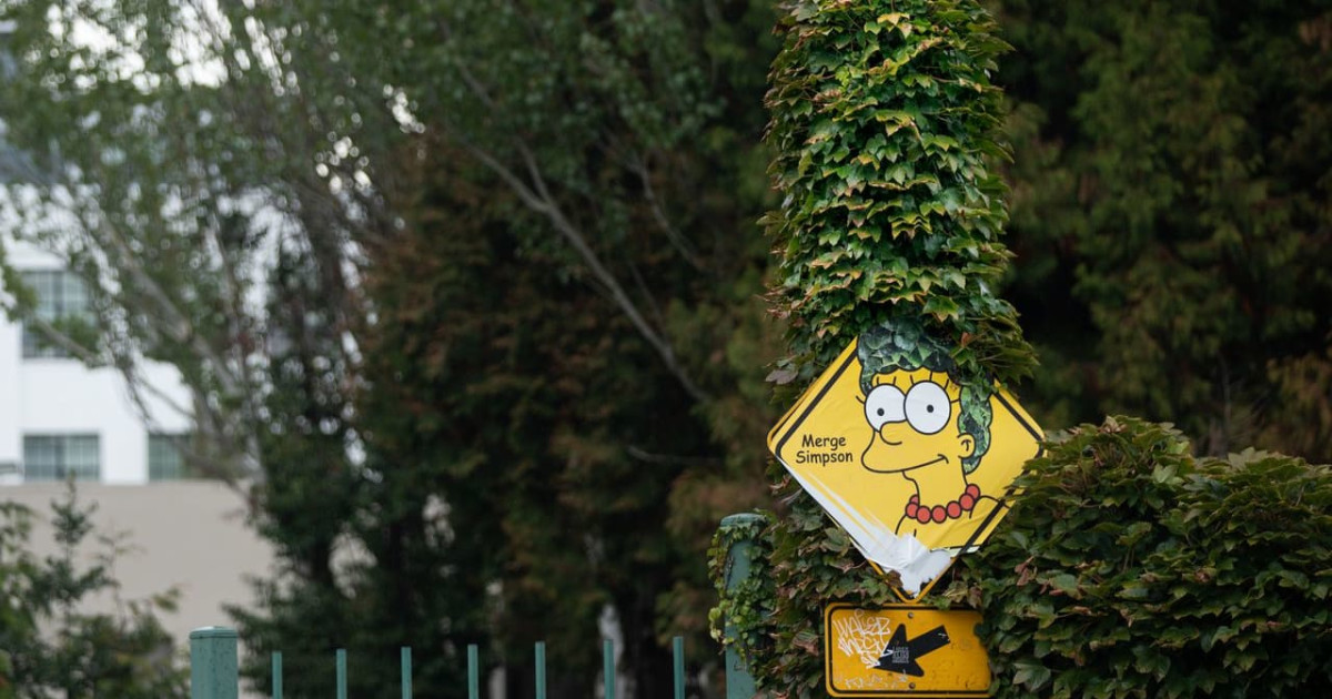 Portland gets a little less weird as it takes down Merge Simpson sign