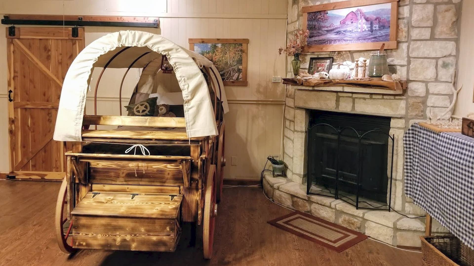 This pioneer wagon bed will transport you to the Wild West of your ...