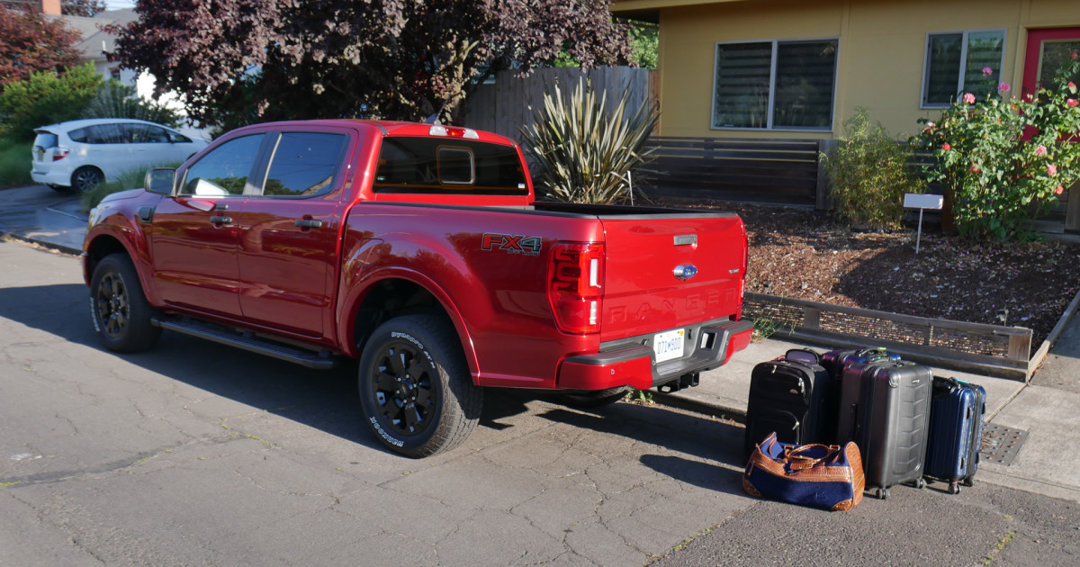 Ford Ranger SuperCrew Luggage Test | How much fits in the back seat ...