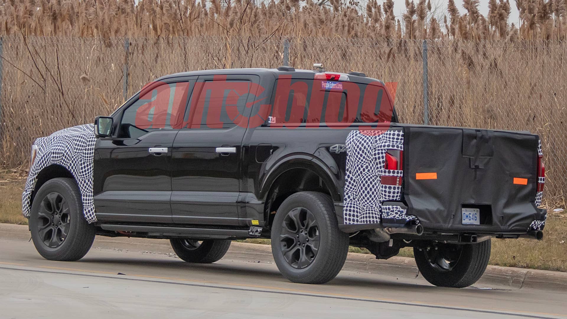 2024 Ford F-150 spied with new taillights, covered tailgate - Autoblog