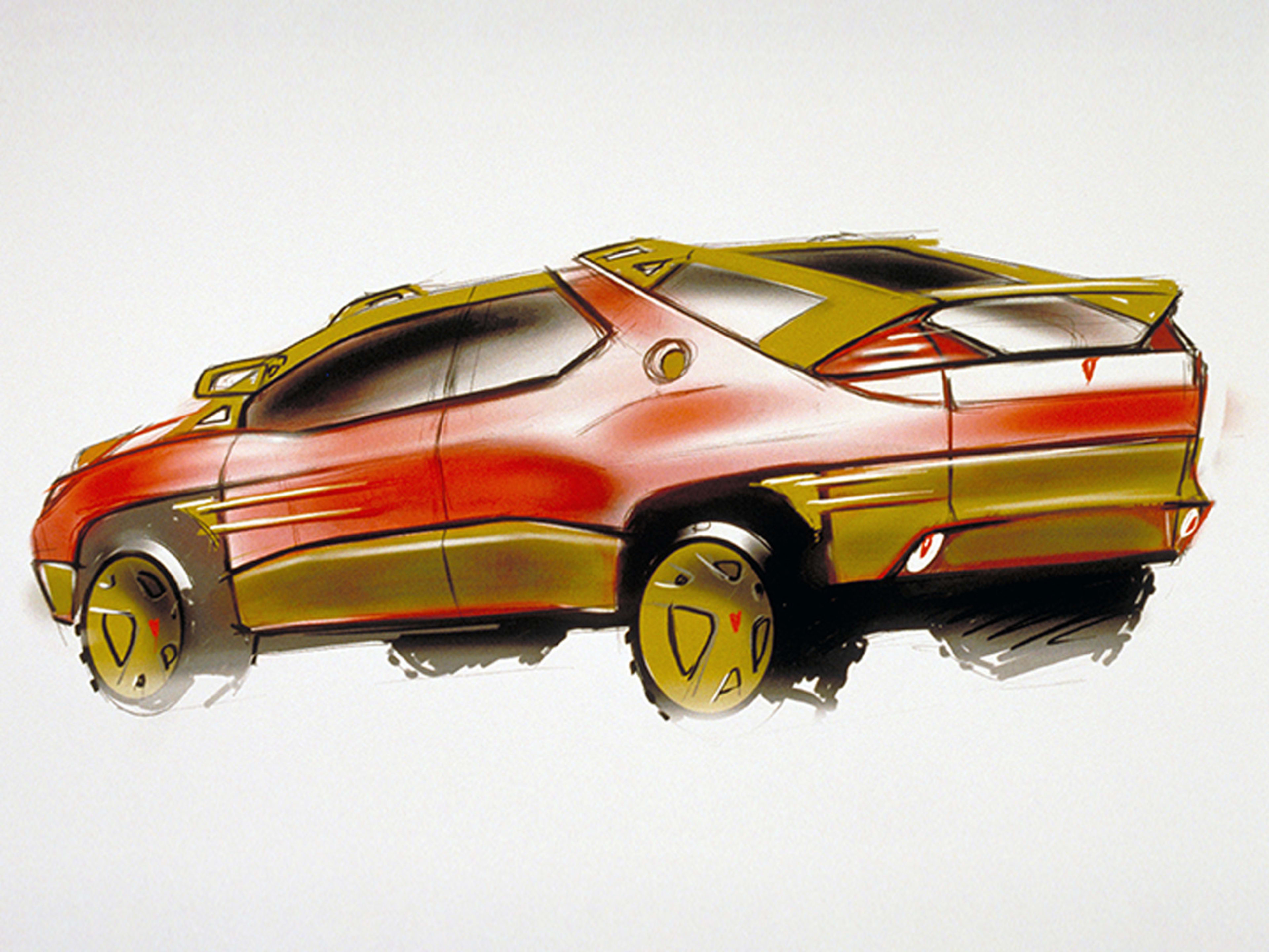 GM Design Heritage Archive shares concept sketches of the Pontiac Aztek ...