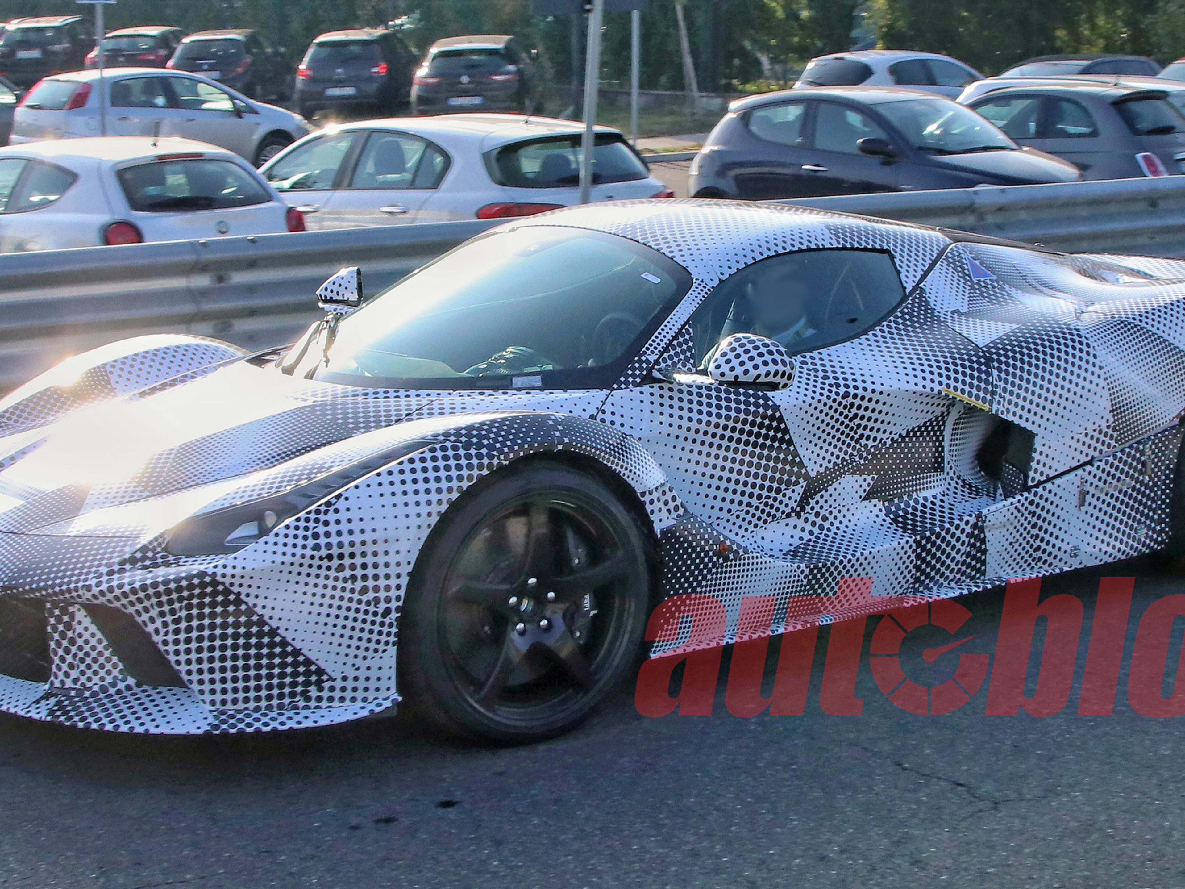 Spy photos reveal mystery Ferrari prototype