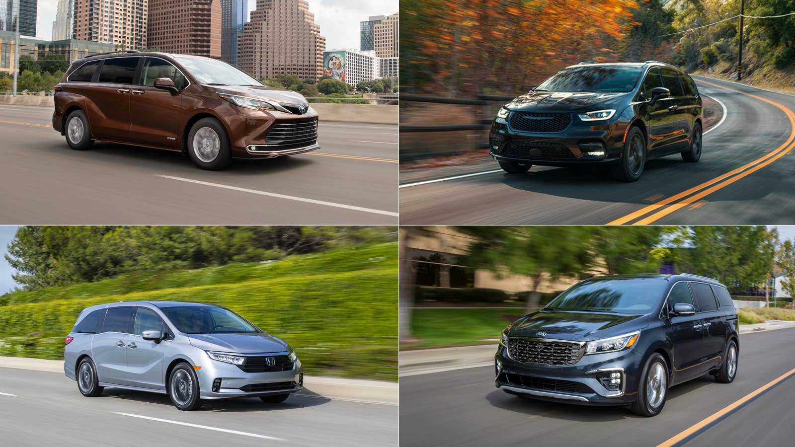 Minivan Comparison | Sienna vs Odyssey vs Pacifica vs Sedona - Autoblog