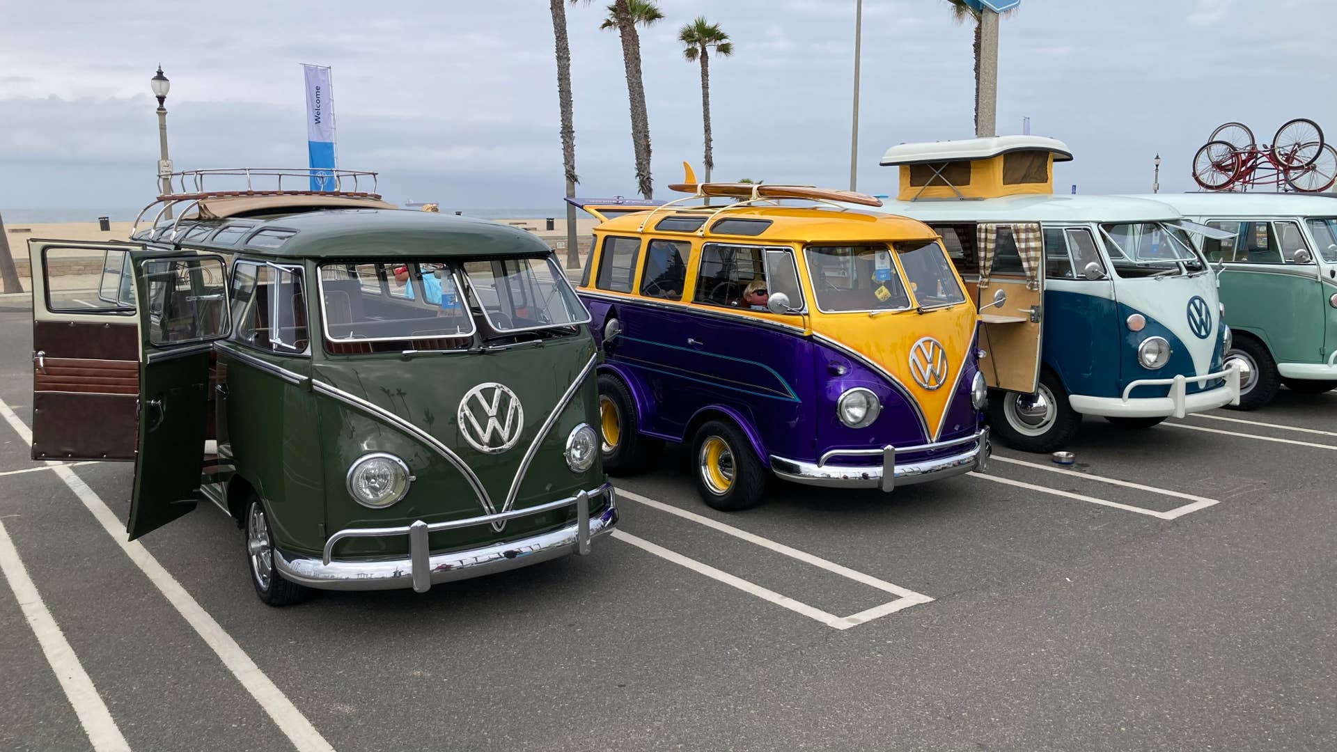 Check out the all the vintage VW vans at the ID. Buzz reveal - Autoblog