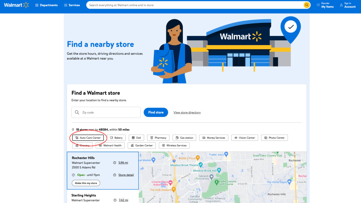 How to buy tires online and have them installed at a local Walmart Auto ...