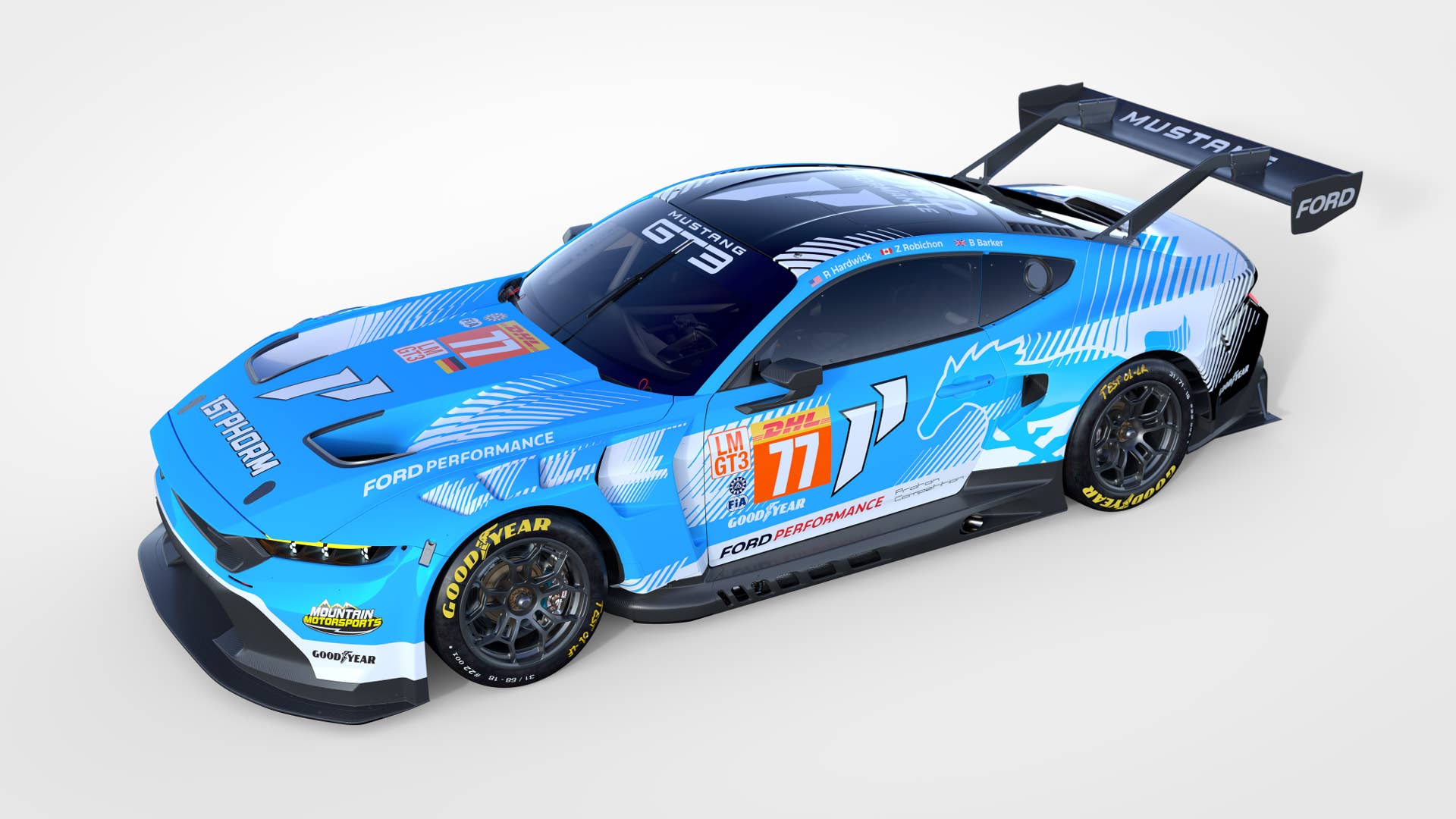 Ford reveals various Mustang GT3 race car liveries for series around ...
