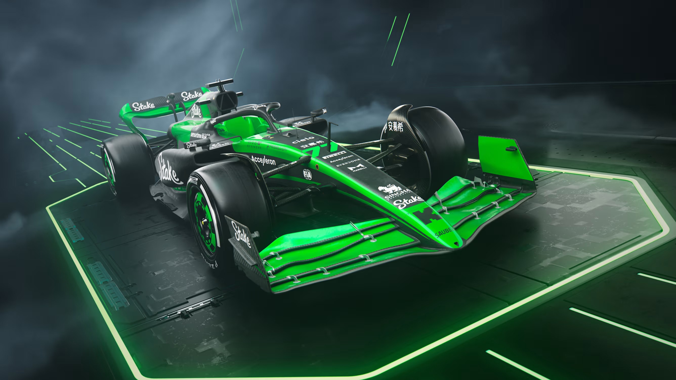 Stake F1 Team Kick Sauber reveals 2024 car in bright green and black livery - Autoblog