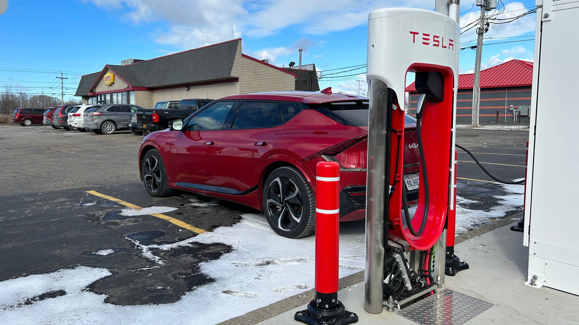 We charged a non-Tesla at a Supercharger. Here's how it went - Autoblog