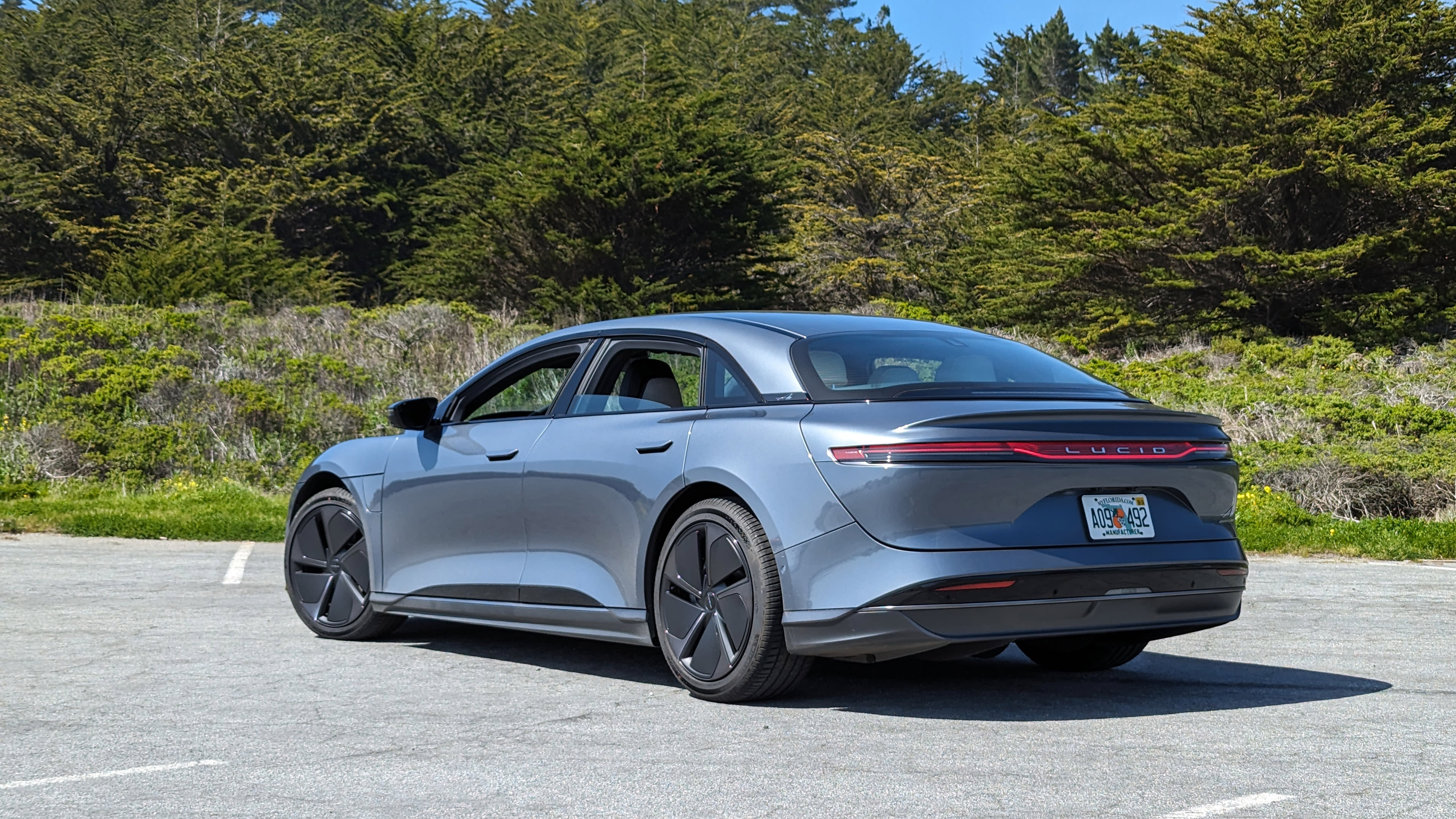 2024 Lucid Air Mega Road Test: We drive 'em all, but cheapest Pure ...
