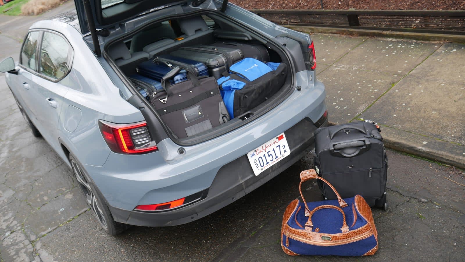 Polestar 2 Luggage Test | How big is the trunk? - Autoblog
