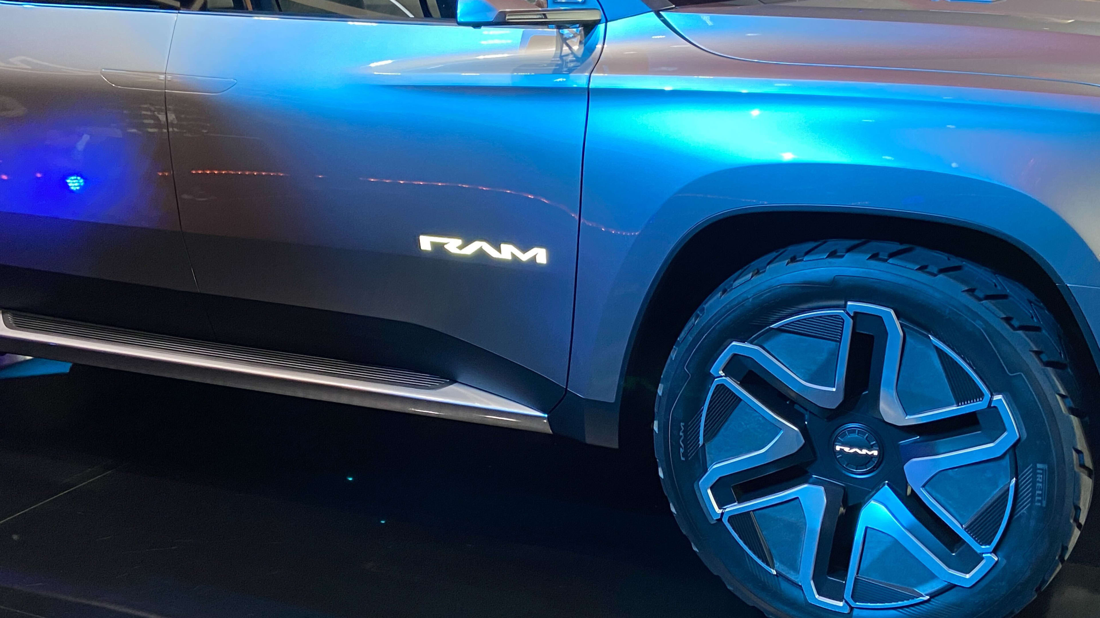 Ram 1500 Revolution electric truck has all the toys: mid-gate, even a ...