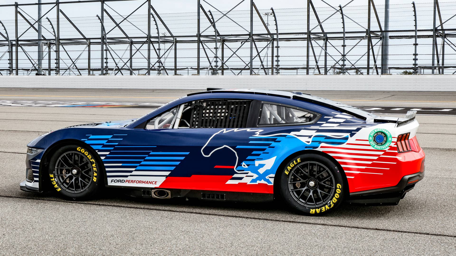 Ford reveals Dark Horse themed 2024 NASCAR Cup Series Mustang