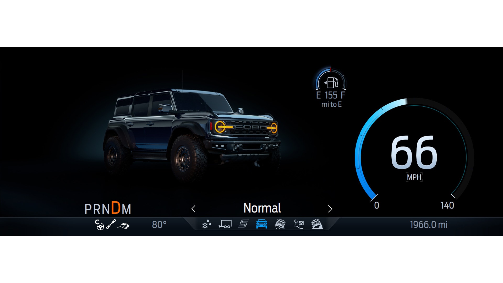 2023 Ford Bronco Raptor's new digital gauge cluster detailed - Autoblog