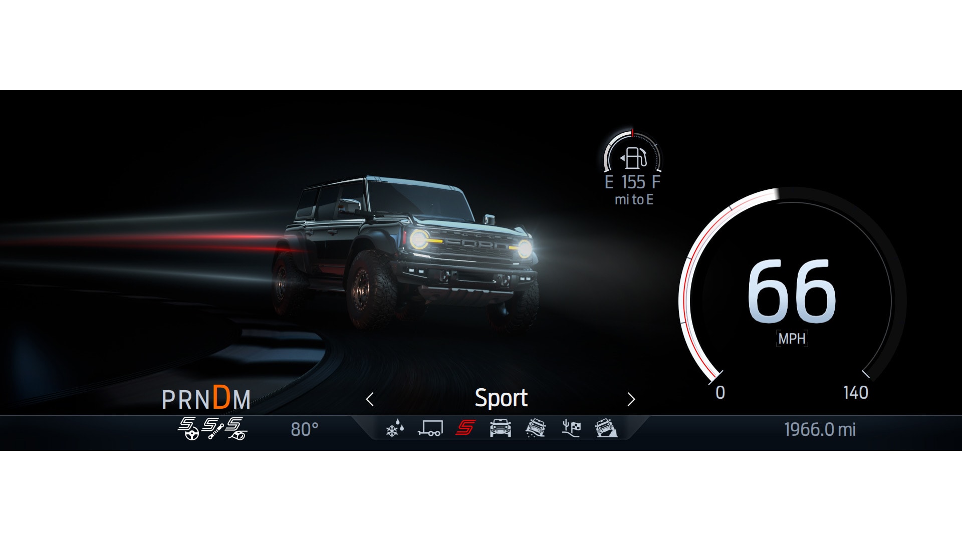 2023 Ford Bronco Raptor's new digital gauge cluster detailed - Autoblog