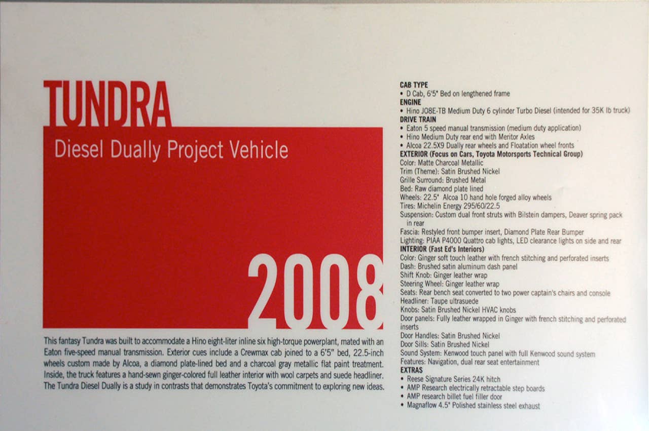SEMA 2007: Toyota Tundra Dually Diesel - Autoblog