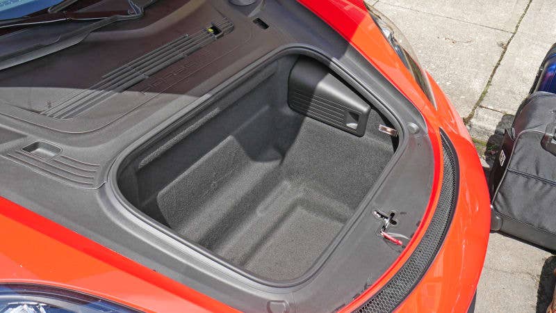 Porsche 718 Cayman Luggage Test | How big is the trunk? And frunk ...