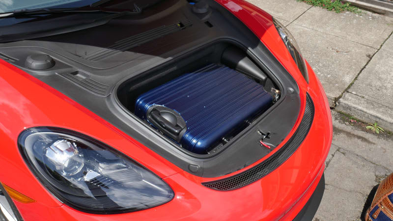 Porsche 718 Cayman Luggage Test | How big is the trunk? And frunk ...