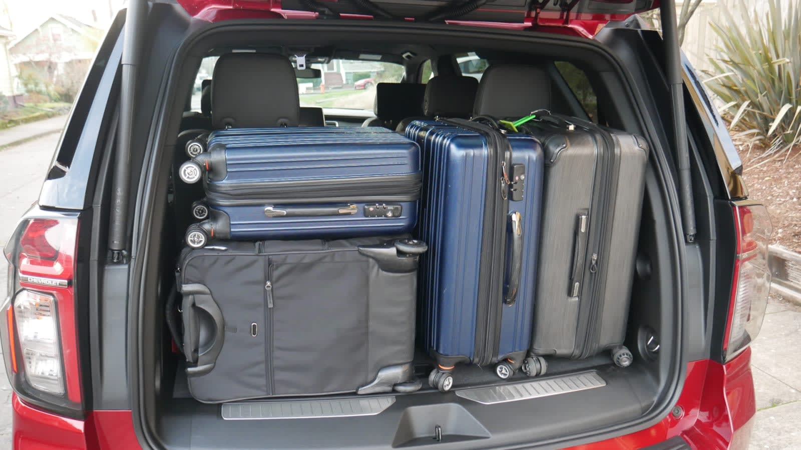 Chevy Tahoe Luggage Test | How much fits behind the third row? - Autoblog