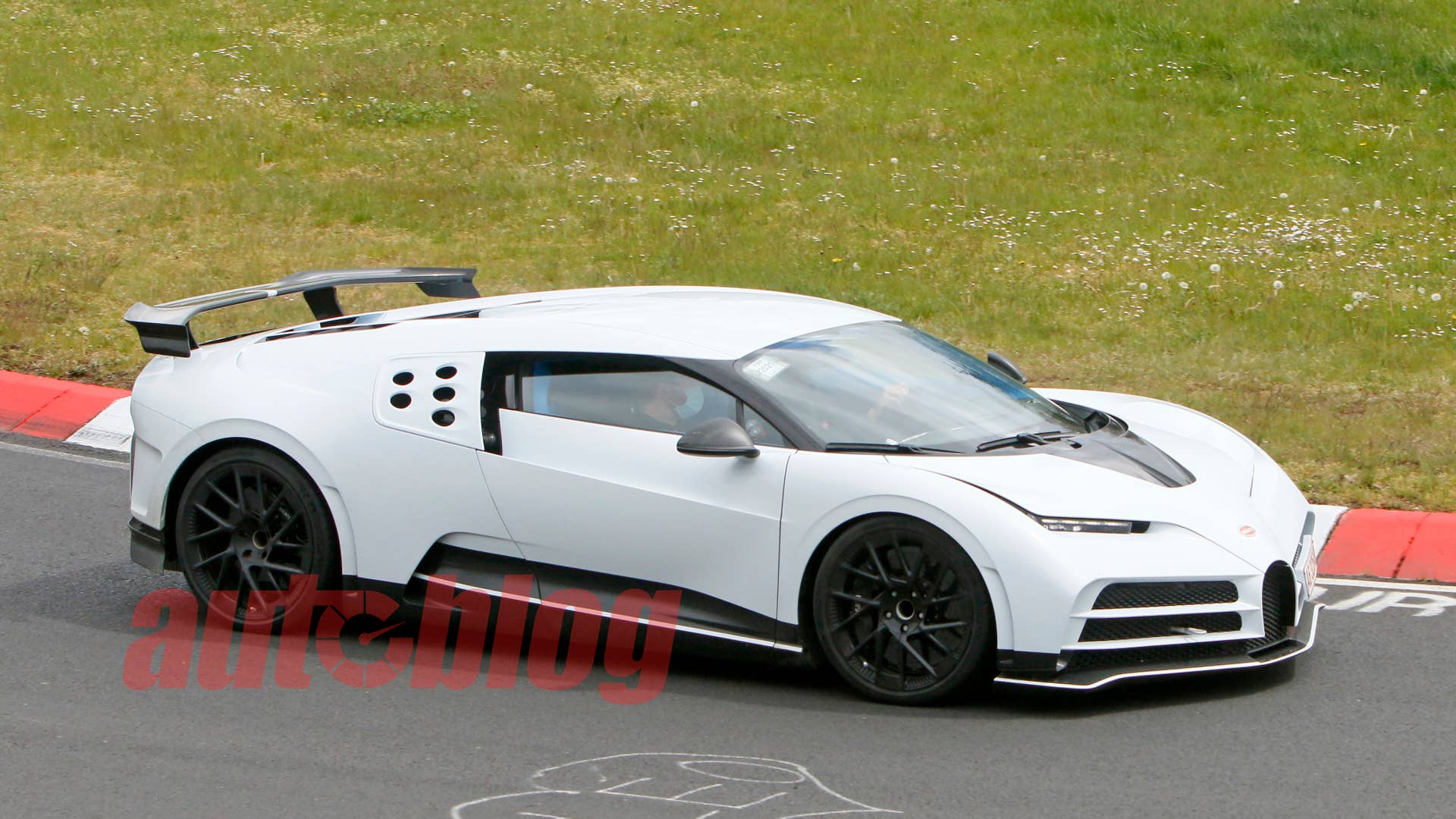 Bugatti Centodieci prototype caught running the 'Ring in new spy photos