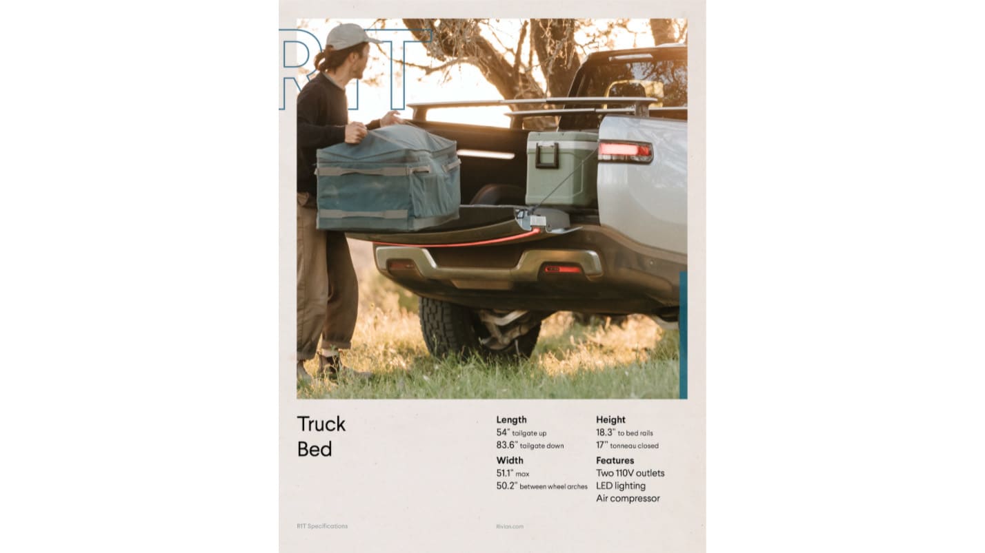 Rivian details R1T storage options and dives into the truck's specs ...