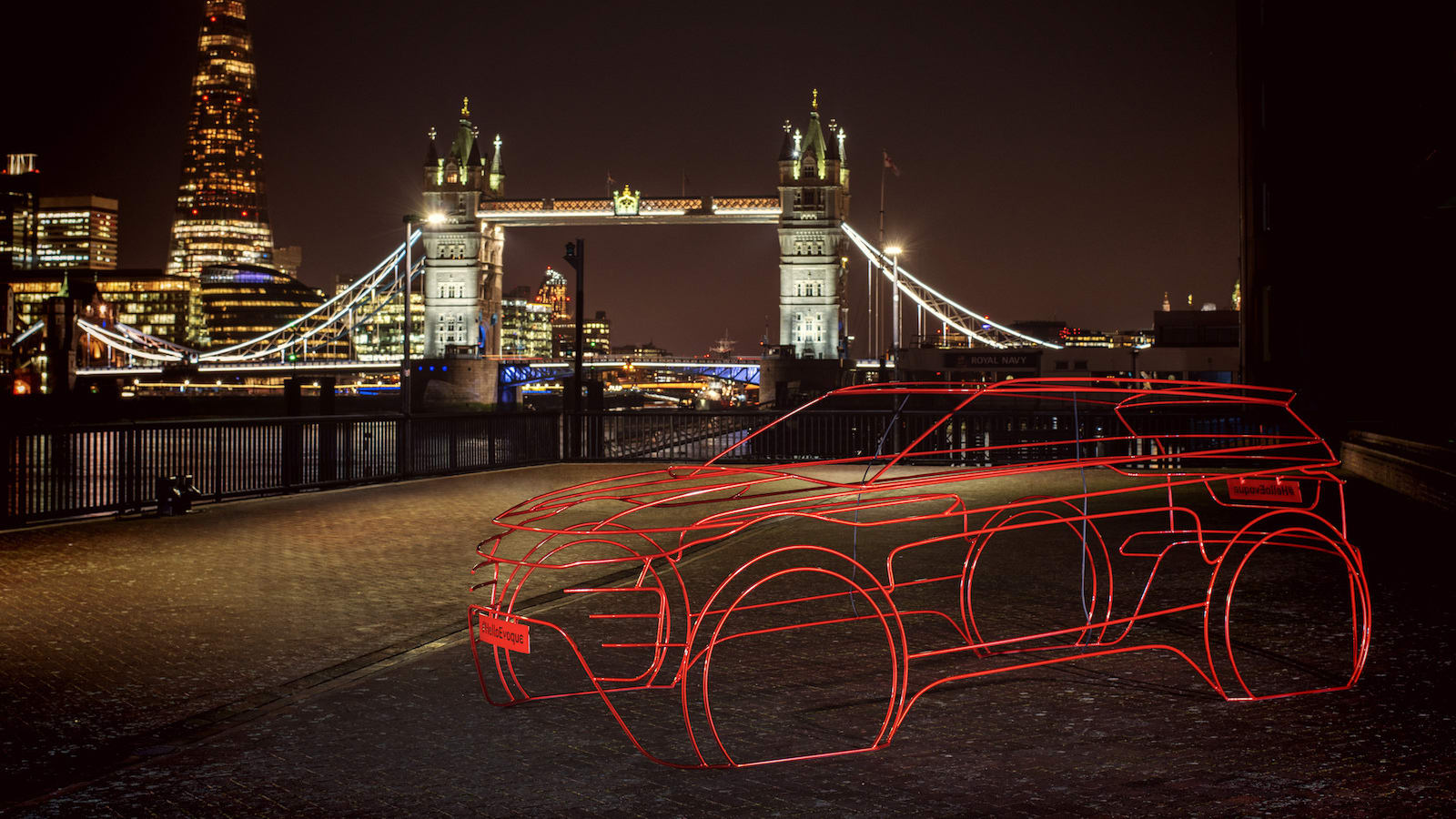 New Range Rover Evoque teased with wire-frame installations