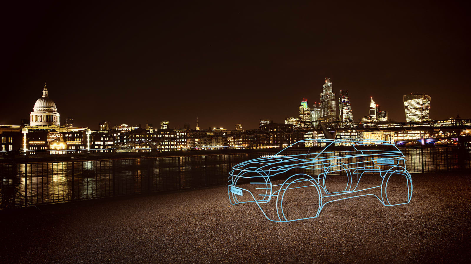 New Range Rover Evoque teased with wire-frame installations