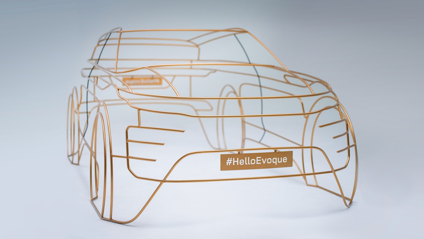 New Range Rover Evoque teased with wire-frame installations - Autoblog