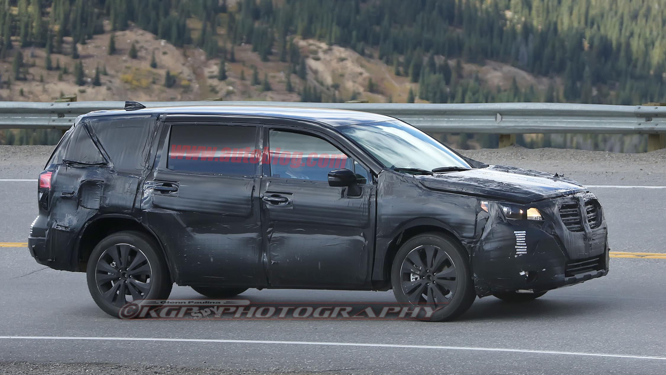 Subaru's three-row Tribeca replacement spotted testing with Explorer ...