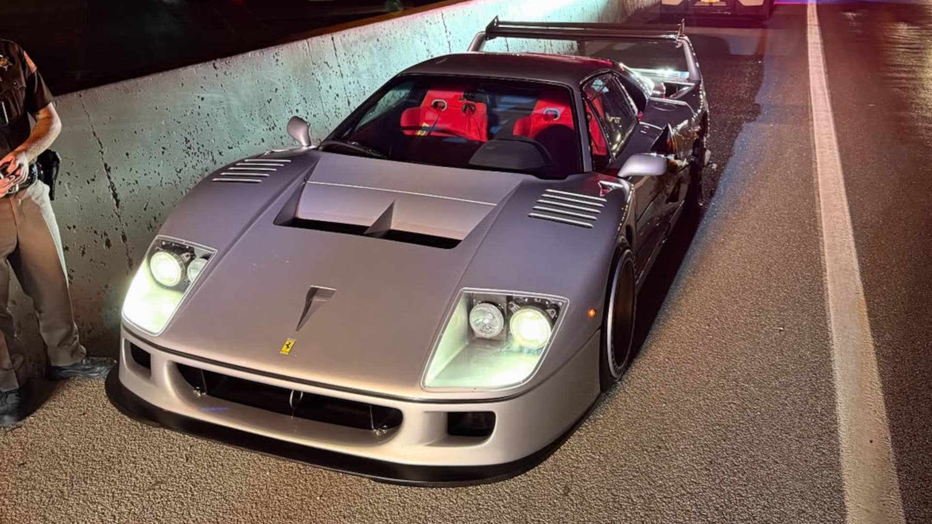One Of 19 Ferrari F40 LM Supercars Gets Sideswiped In Highway Hit-And ...