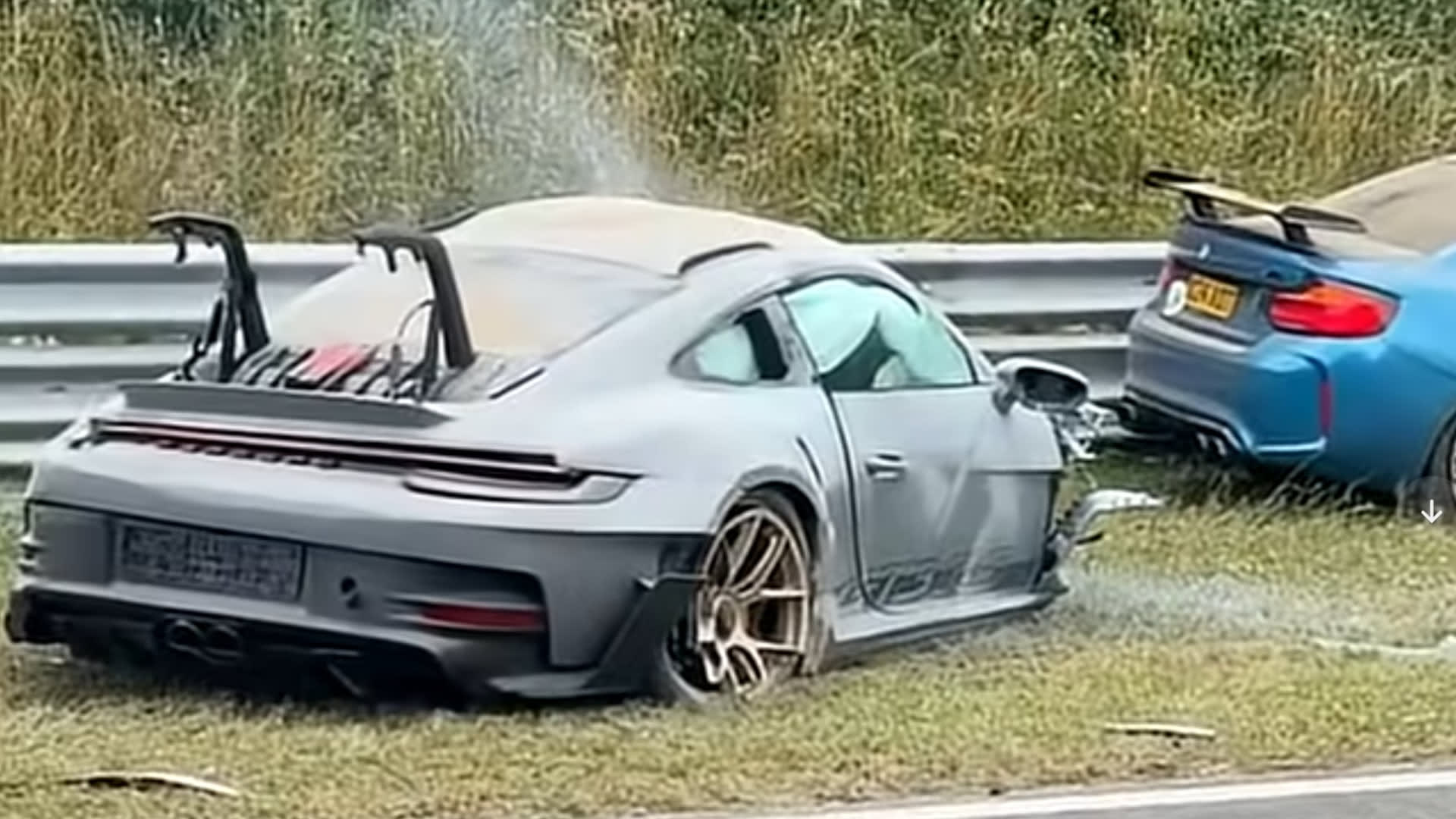 WATCH: Porsche 911 GT3 RS Catches Fire, Goes Airborne In Nürburgring ...