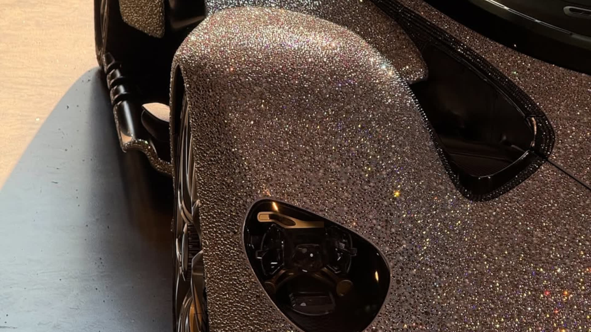 Aston Martin Valkyrie Spider Bedazzled With Over 300,000 Rhinestones ...