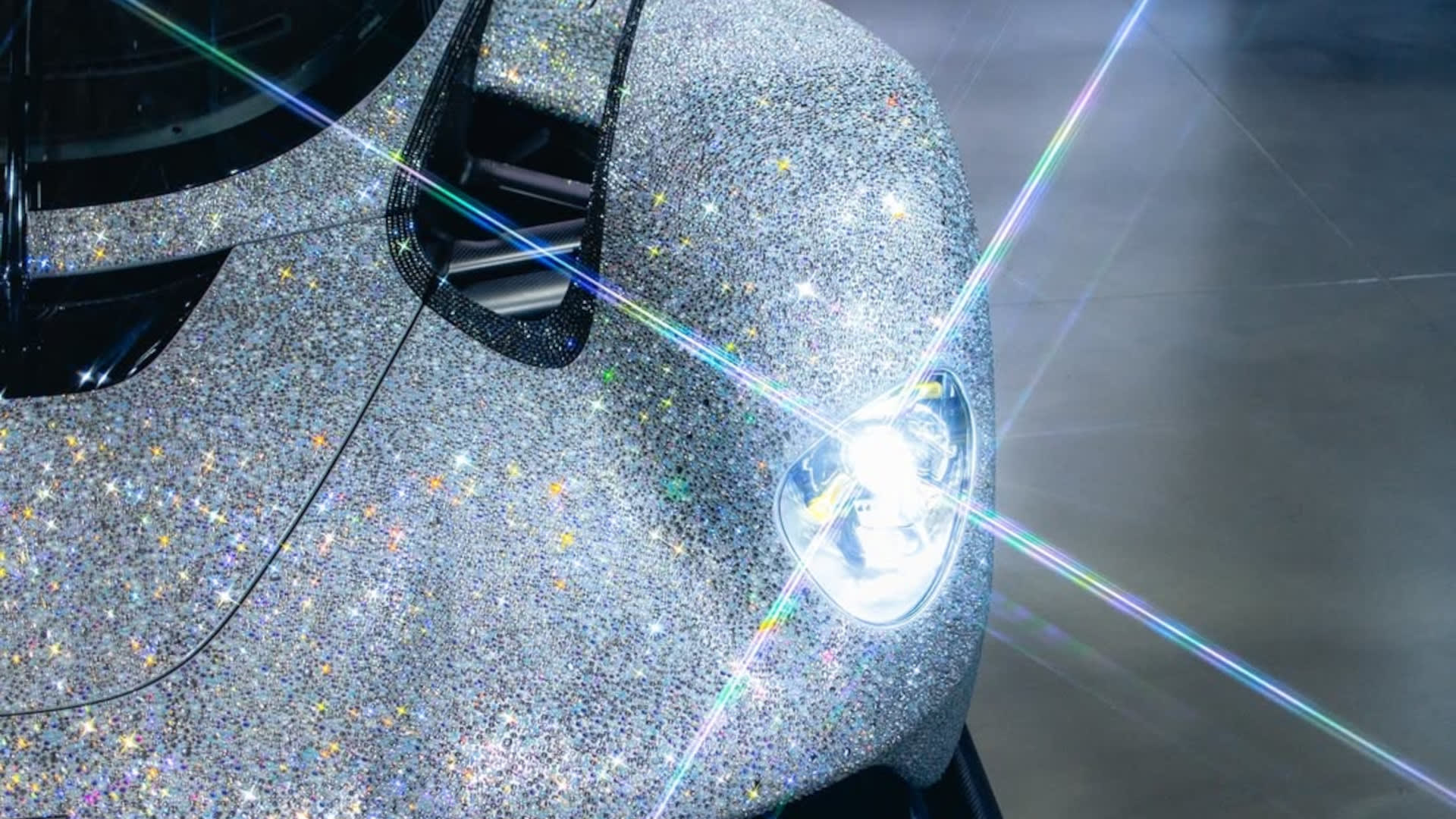 Aston Martin Valkyrie Spider Bedazzled With Over 300,000 Rhinestones ...