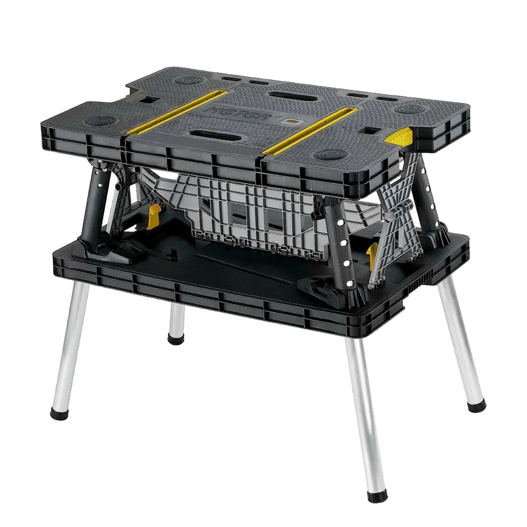 The Keter Folding Portable Workbench Sawhorse Is 42% Off - Autoblog