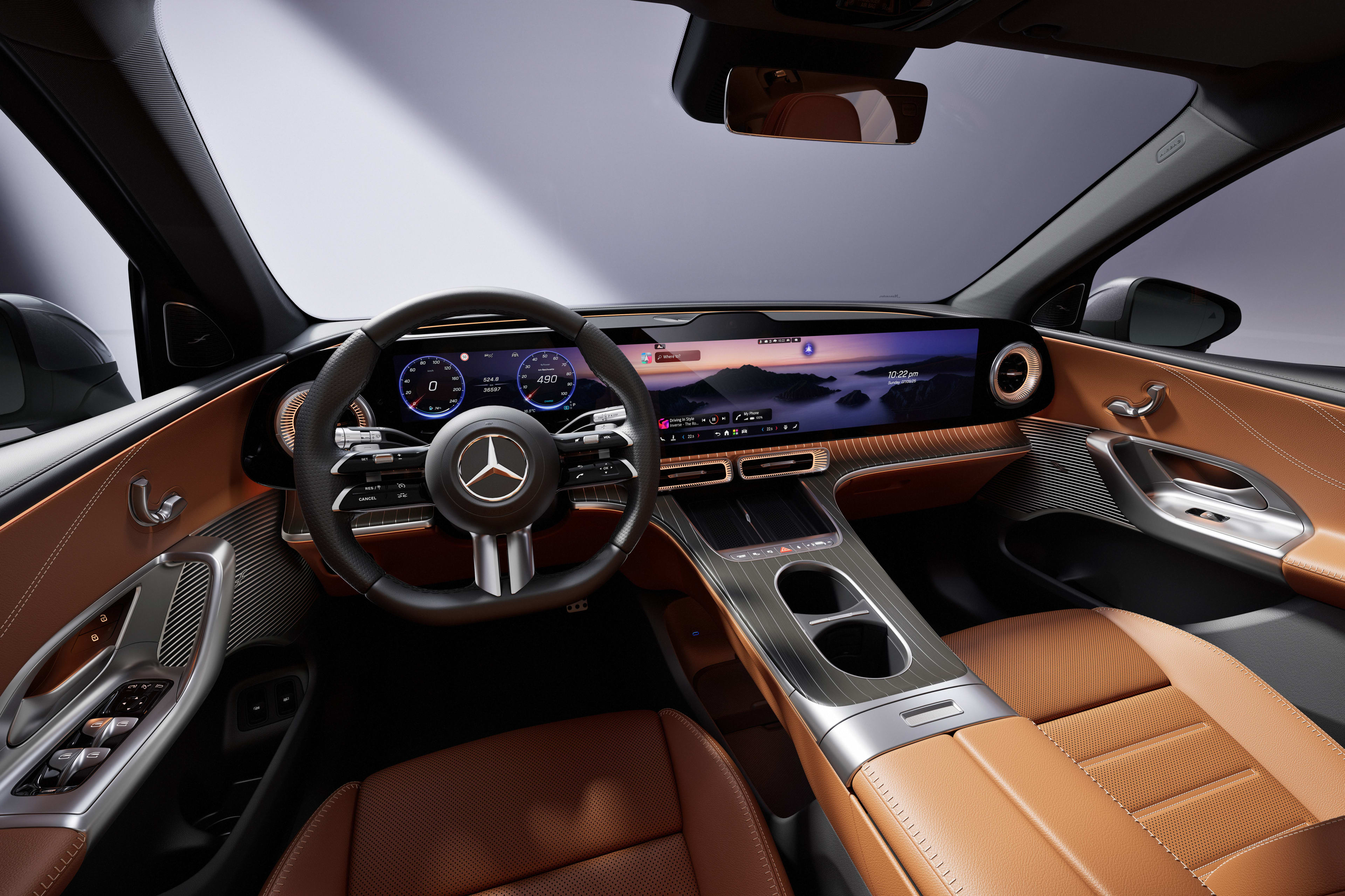 Mercedes GLC EQ Brings 483 HP, 39-Inch Superscreen, and World's First Vegan Interior - Autoblog