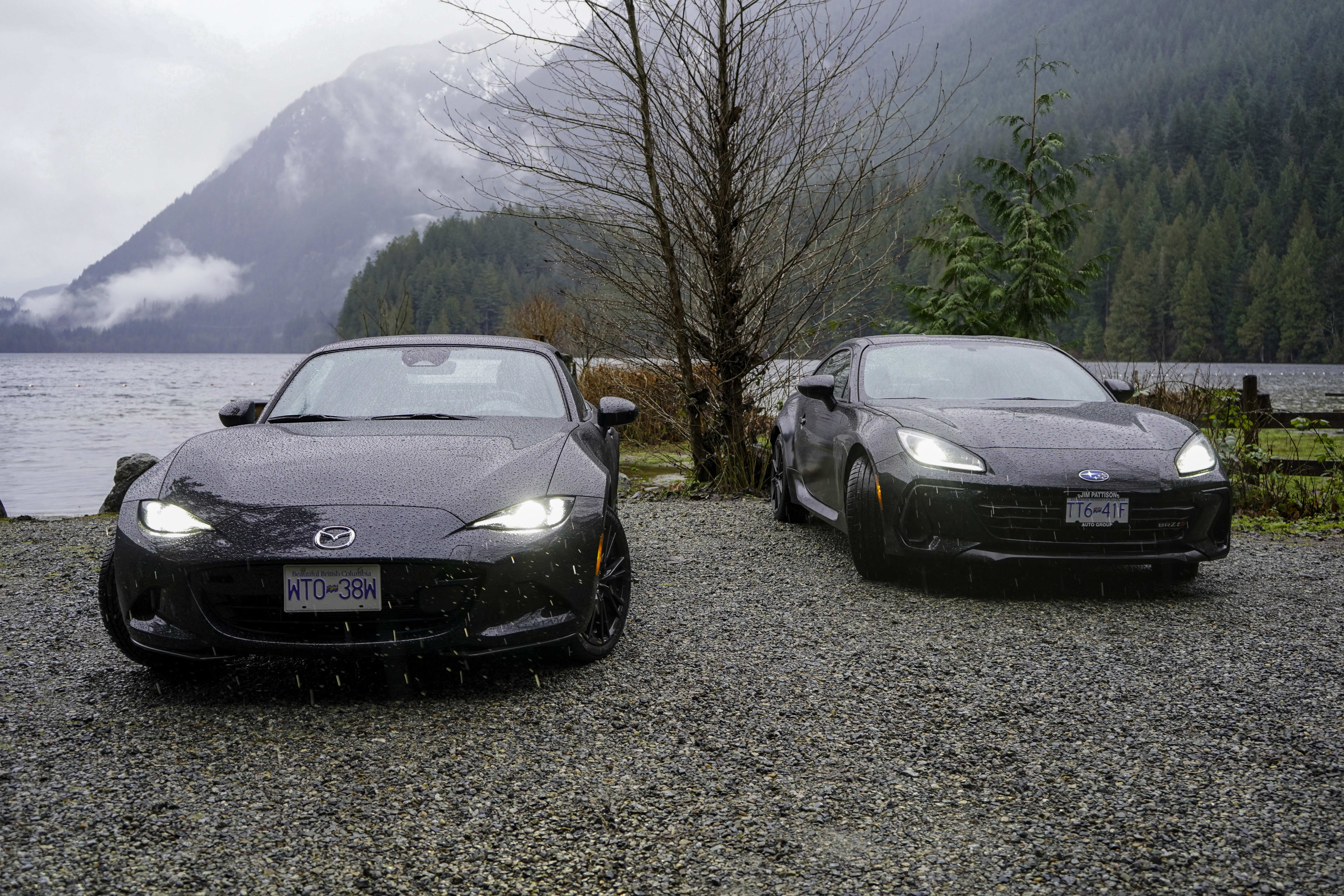 I Took the 2025 Mazda MX-5 RF and the 2025 Subaru BRZ tS on a Rainy ...